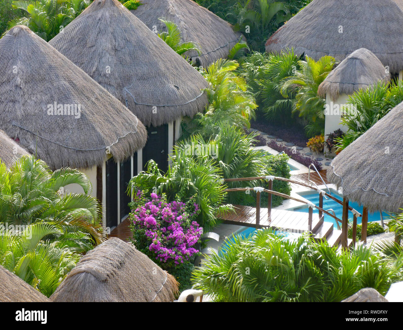 Beach and resort scenes on the Mexican Riviera near Cancun Stock Photo ...