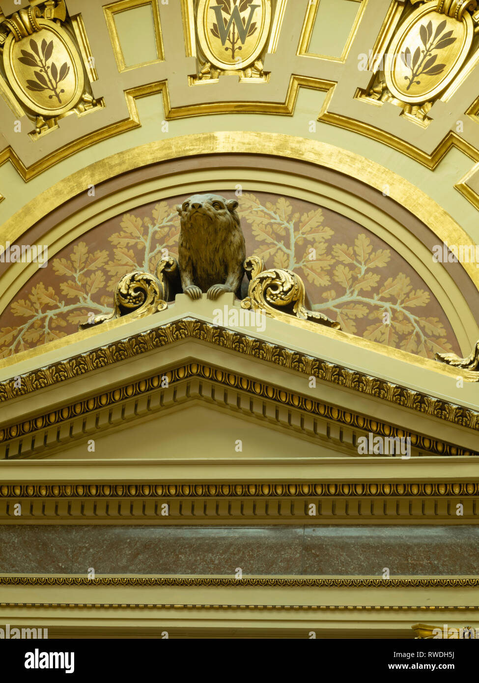 Interior view of the Wisconsin State Capitol Building, Madison ...