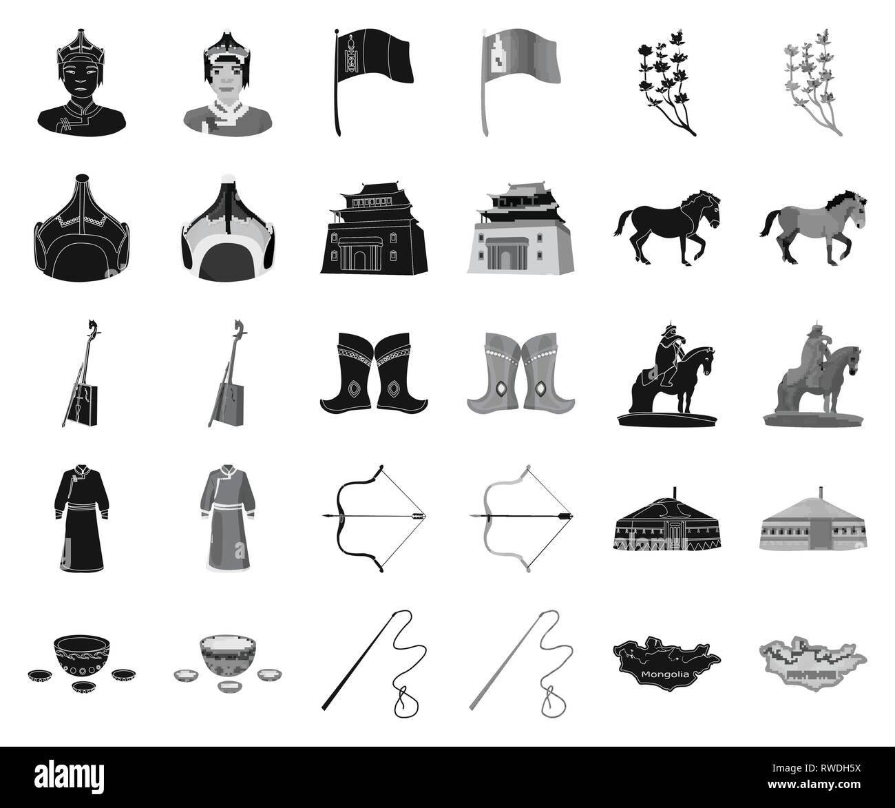 Mongol bow Black and White Stock Photos & Images - Alamy