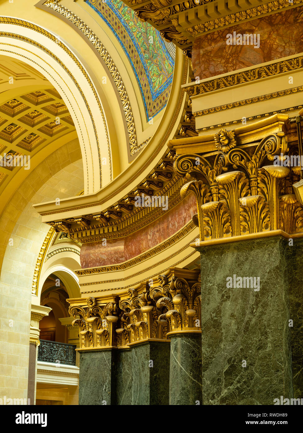 Interior view of the Wisconsin State Capitol Building, Madison ...