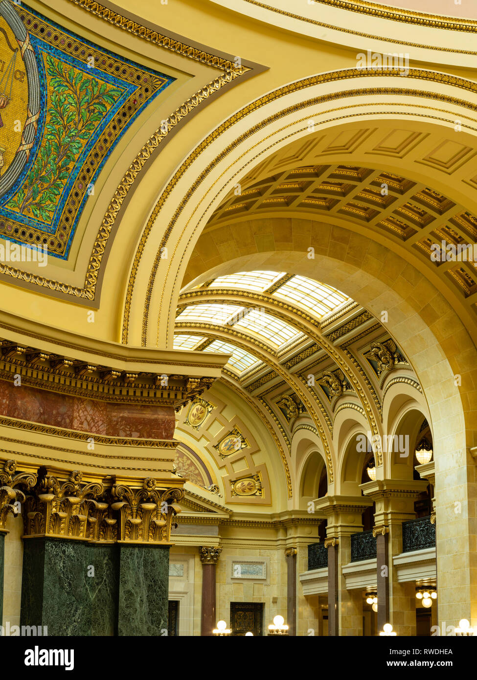 Interior view of the Wisconsin State Capitol Building, Madison ...
