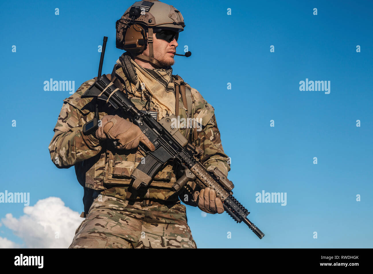 United States Army ranger in the mountains Stock Photo - Alamy
