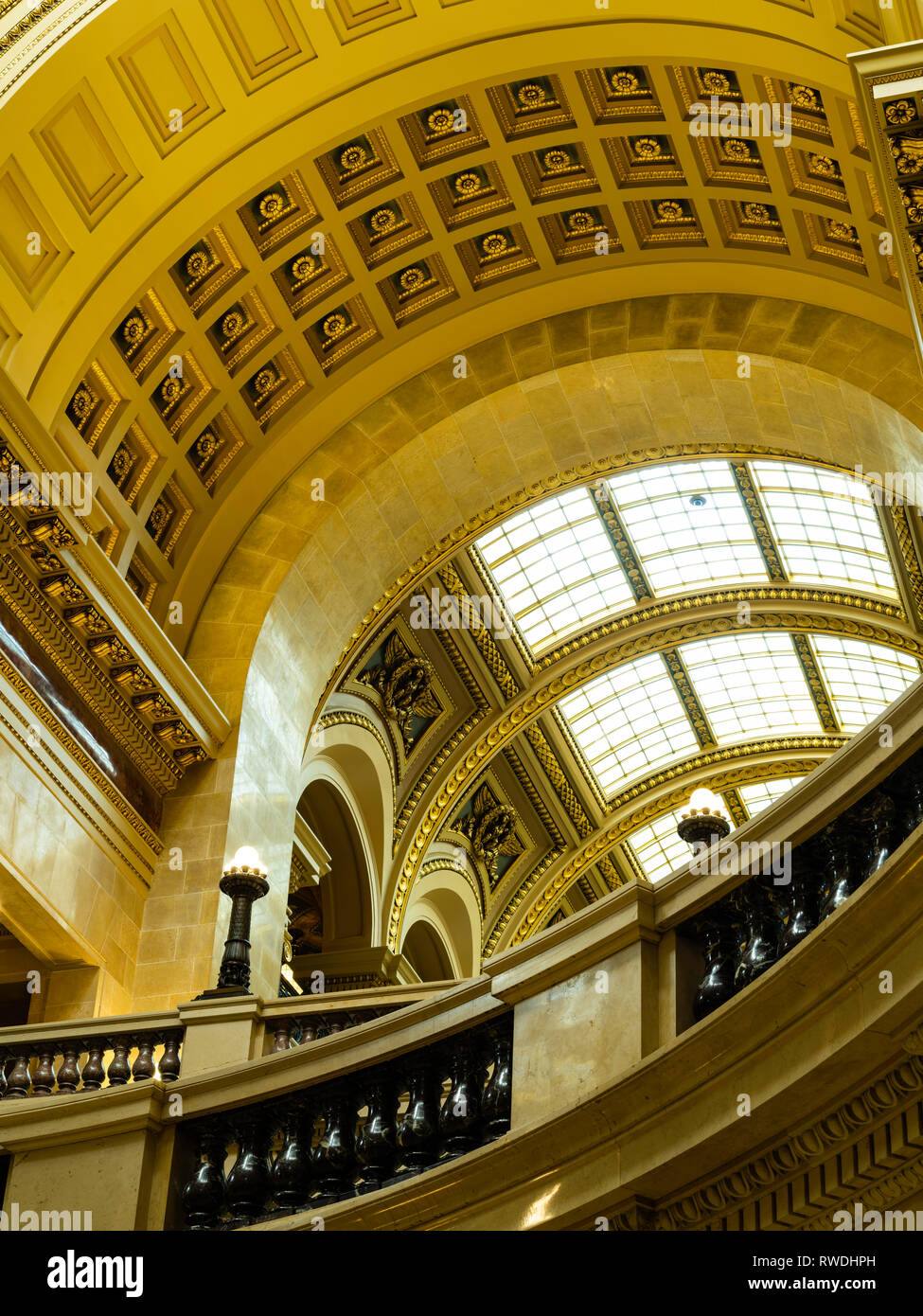 Interior view of the Wisconsin State Capitol Building, Madison ...