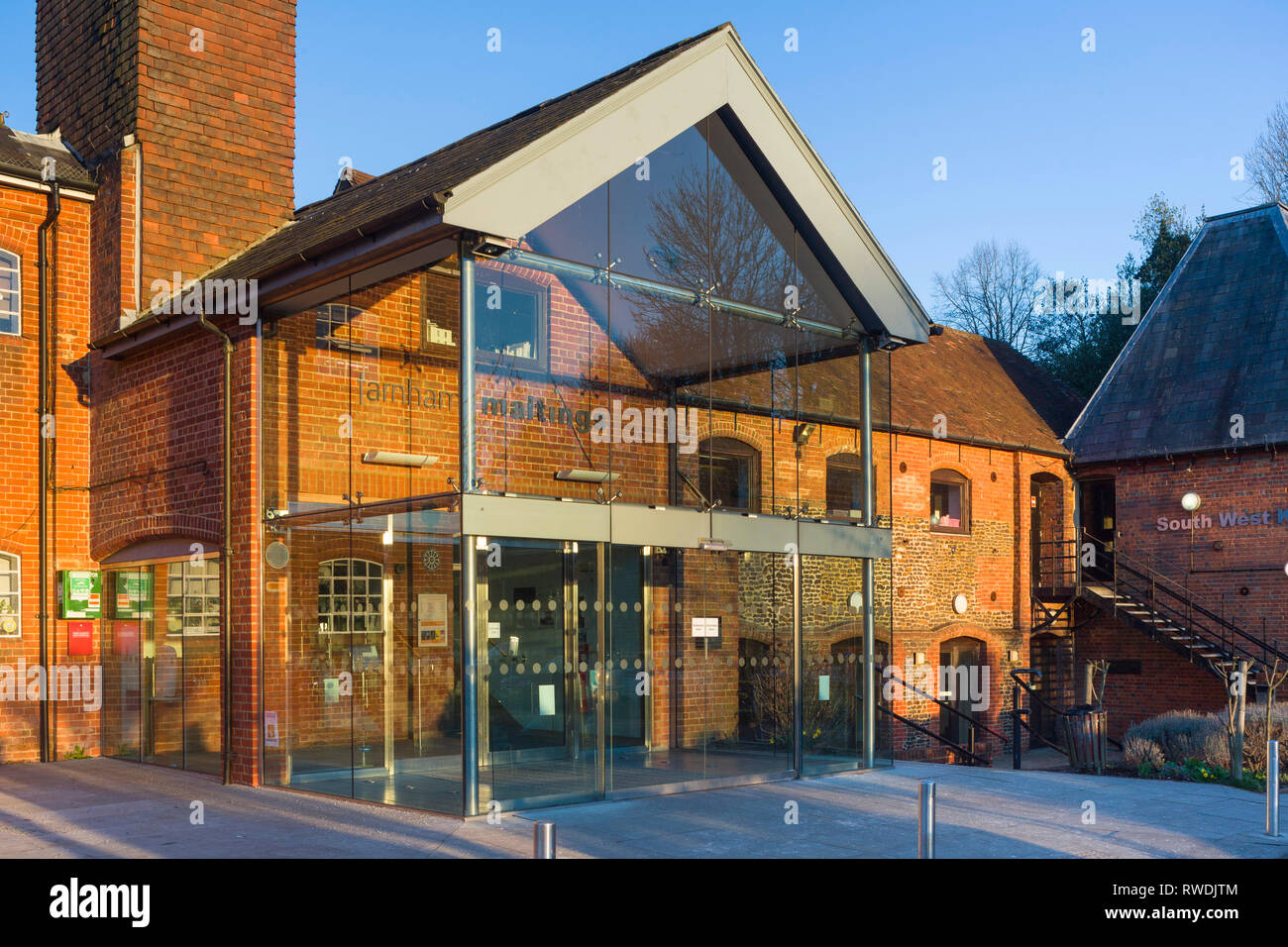 The entrance of the Farnham Maltings, the museum, arts, theatre and ...