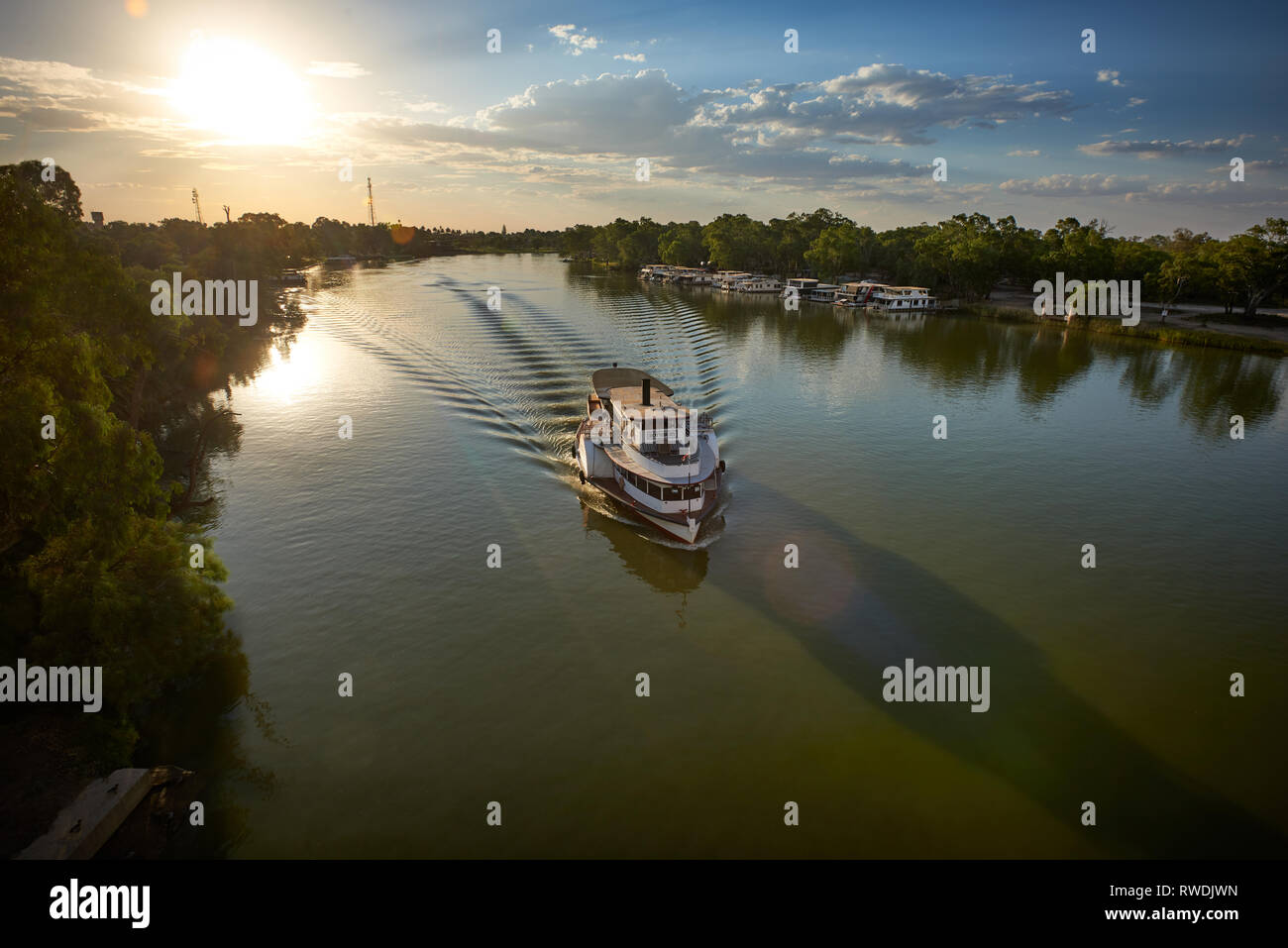 Paddle vessel Rothbury photographed from the George Chaffey Bridge ...