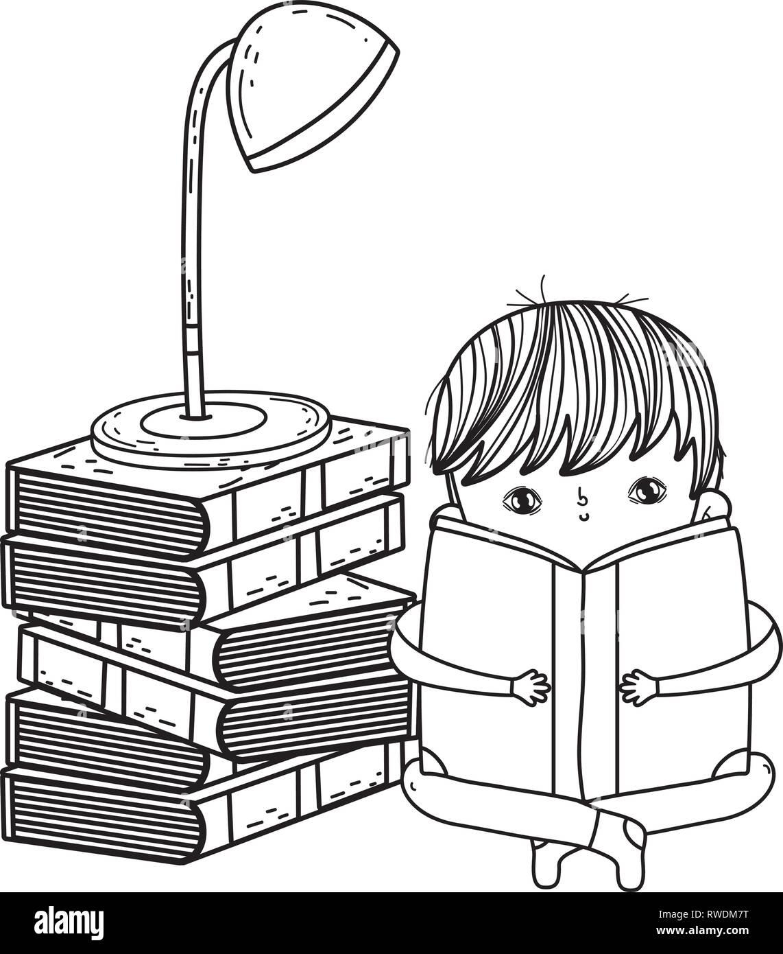 Reading Books Drawing