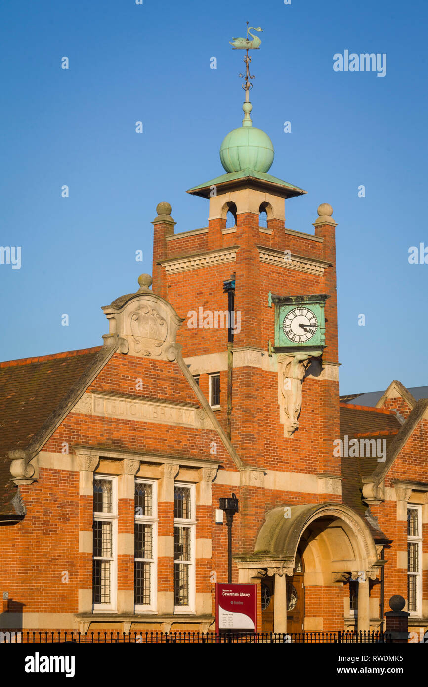 The Arts and Crafts style Public Library in Caversham, Berkshire, built ...