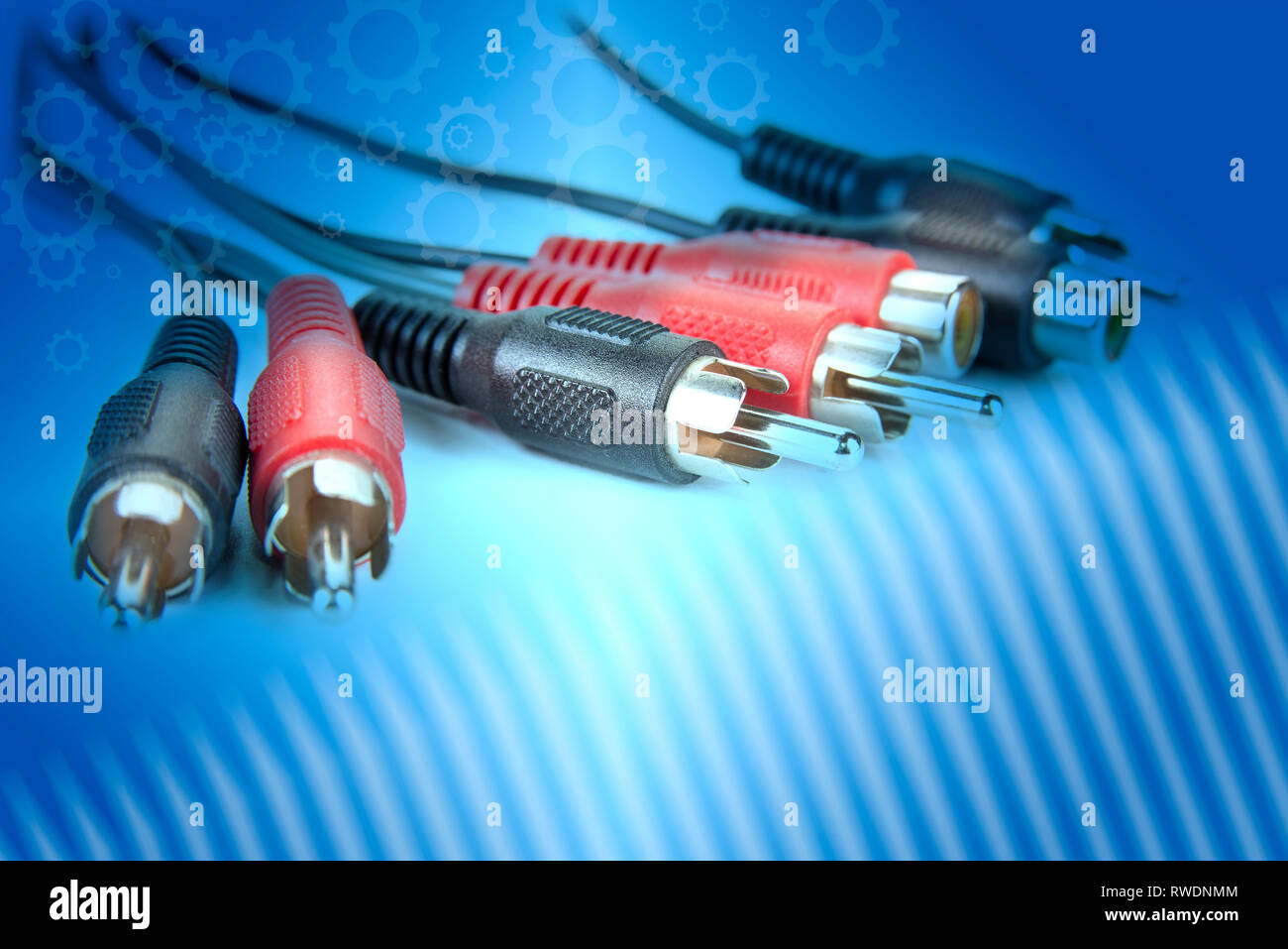 Cinch RCA connectors for audio and video Stock Photo - Alamy