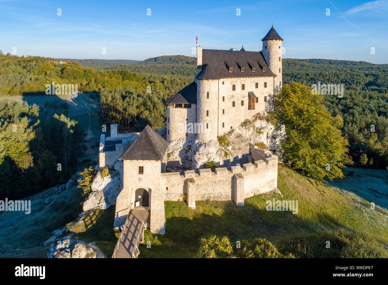 Medieval Castle in Bobolice, Poland, built in 14th century, renovated ...