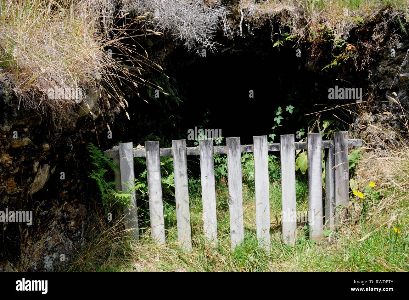Plaque and fence marking the entrance to the Birthday Quartz Reef. This ...