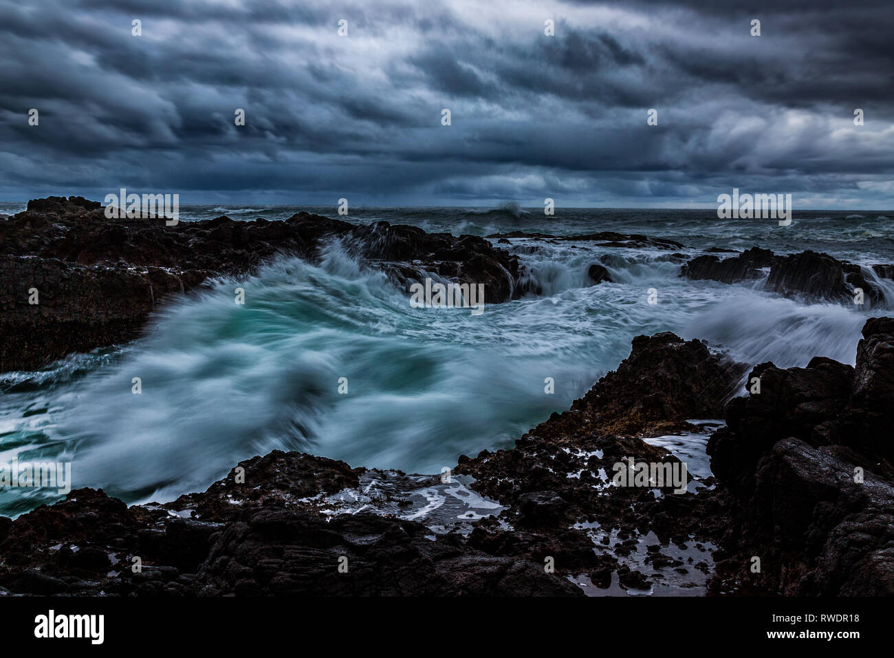 Stormy weather at the oregon coast hi-res stock photography and images ...