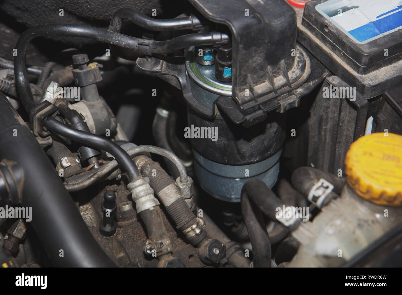 Car diesel engine Stock Photo - Alamy