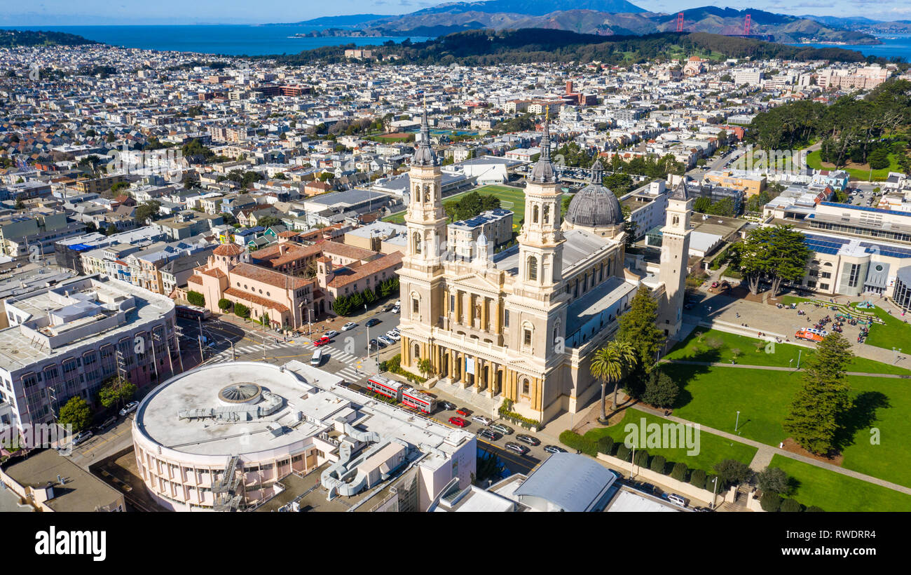 St Ignatius Church, Catholic Church, San Francisco, CA,. USA Stock ...