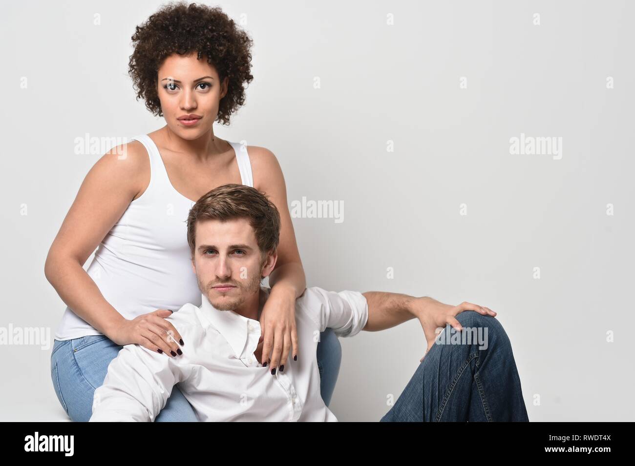 Beautiful mixed race couple Stock Photo - Alamy