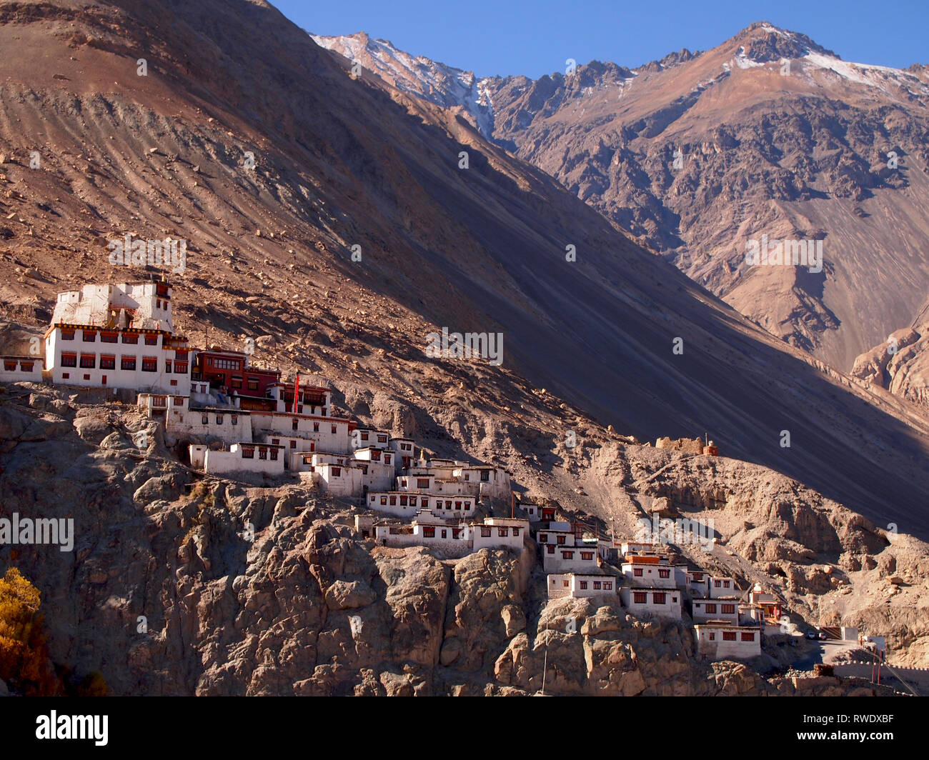 14th century Diskit Monastery (Diskit Gompa) in the Nubra valley ...