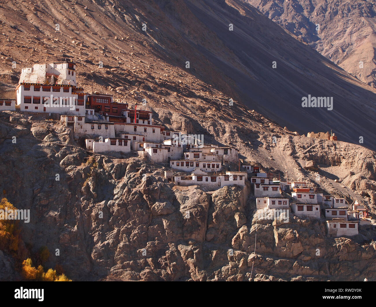 14th century Diskit Monastery (Diskit Gompa) in the Nubra valley ...