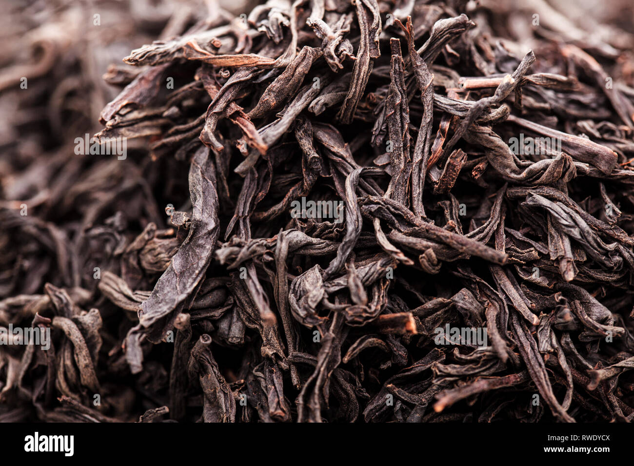 pile of abstract black tea leaves Stock Photo - Alamy