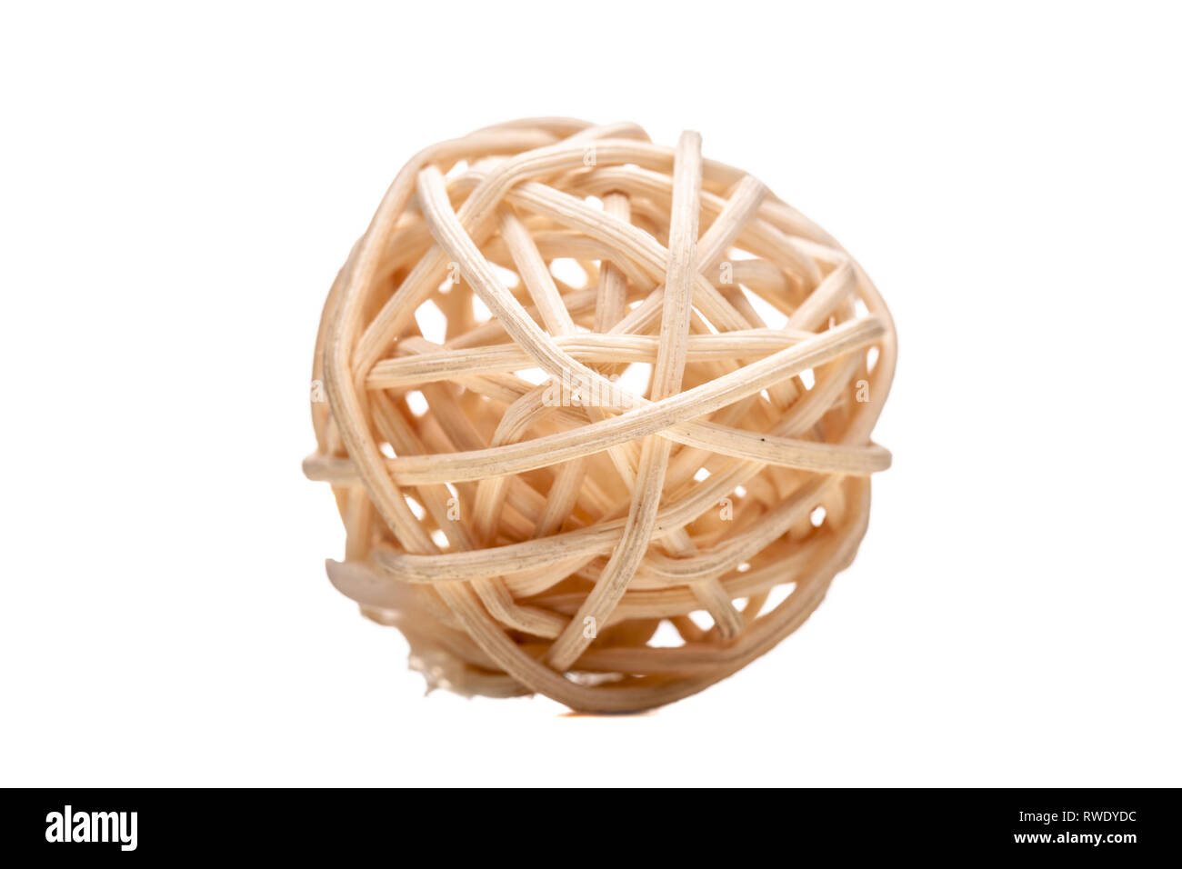 small ball made of bamboo, isolated on white background Stock Photo - Alamy