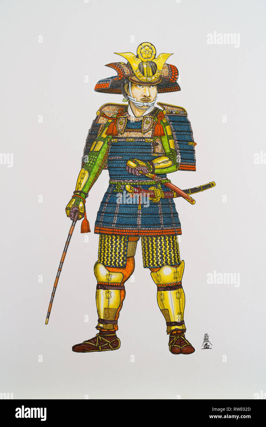 Samurai illustration hi-res stock photography and images - Alamy