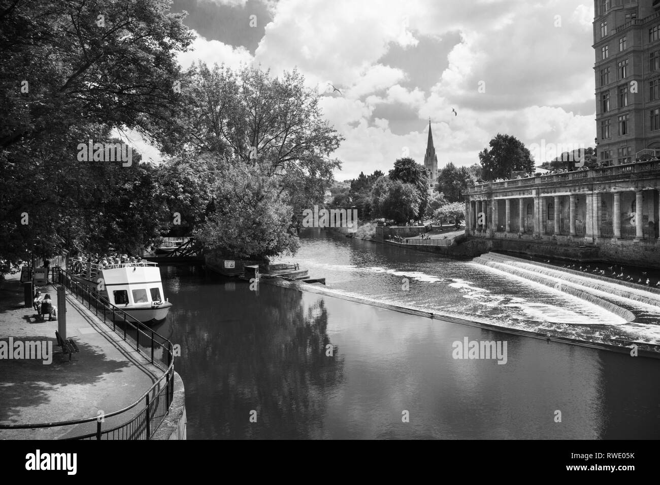 Bath, England River View Stock Photo - Alamy