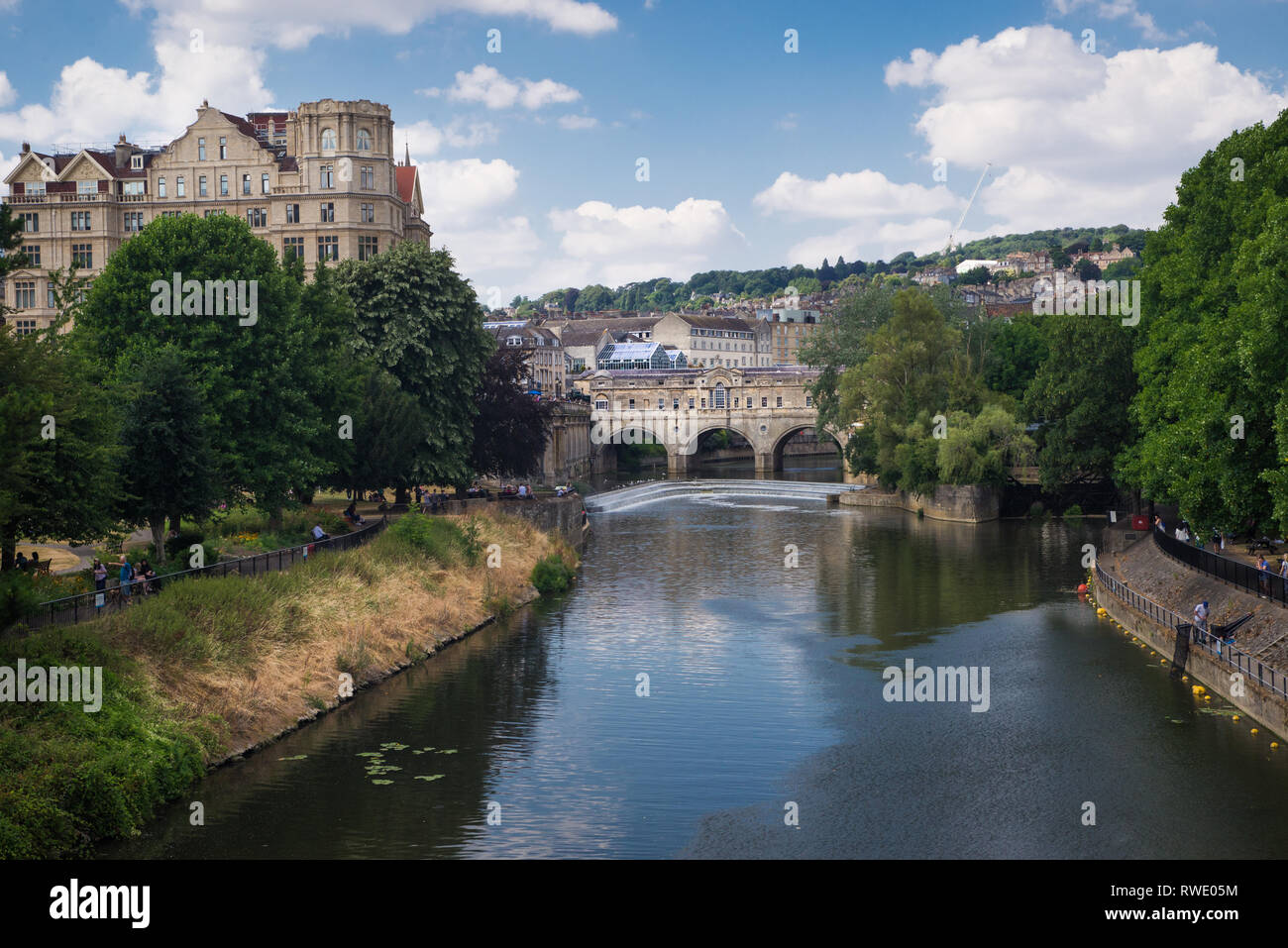 Bath, England River View Stock Photo - Alamy
