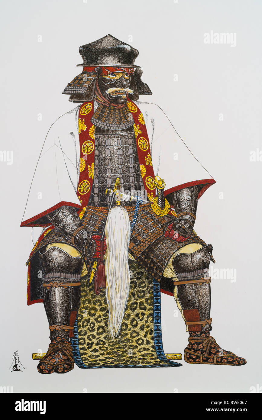 Ancient samurai warrior painting hi-res stock photography and images ...