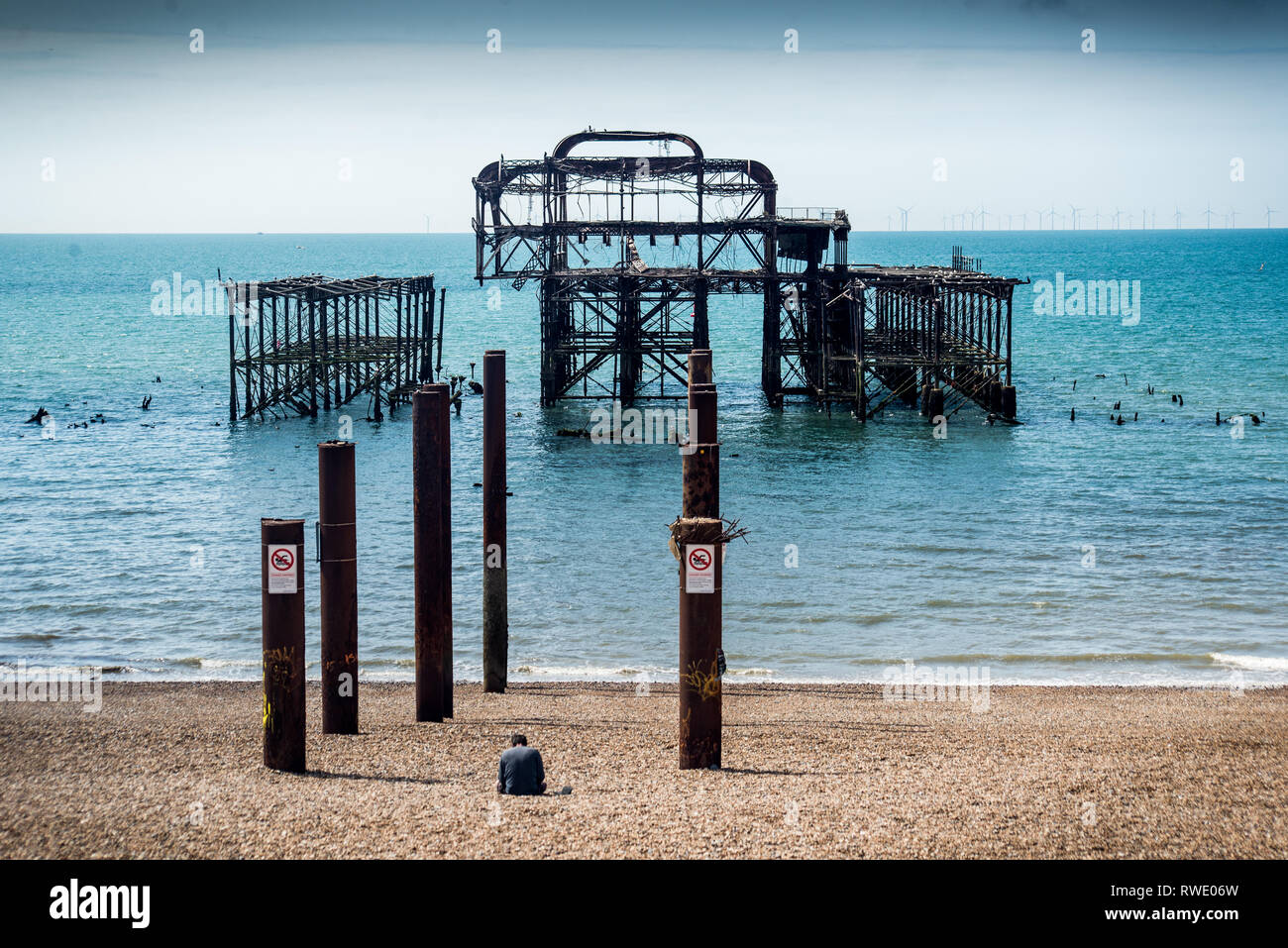 Burnt out pier hi-res stock photography and images - Alamy