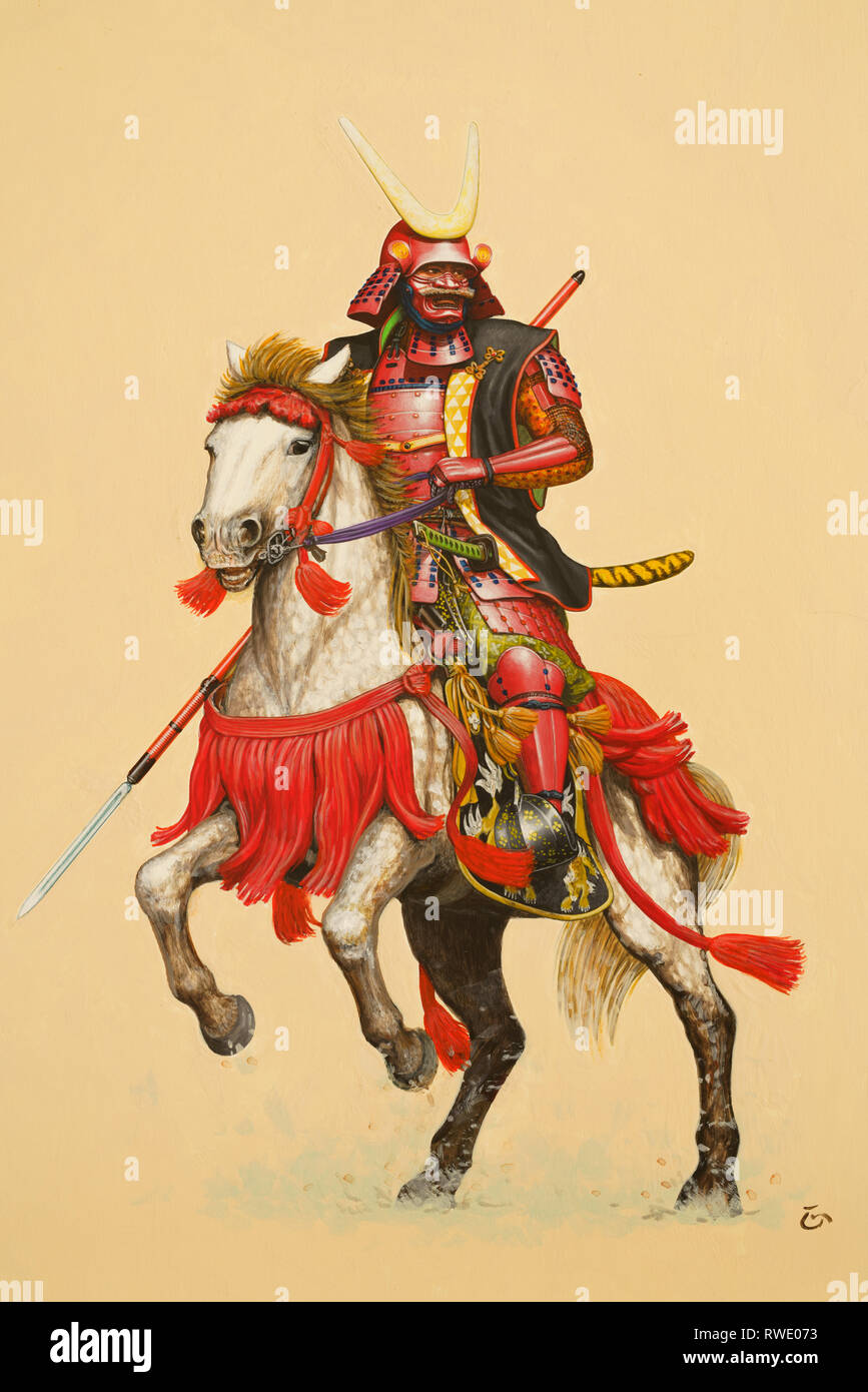 Ancient samurai warrior painting hi-res stock photography and images ...