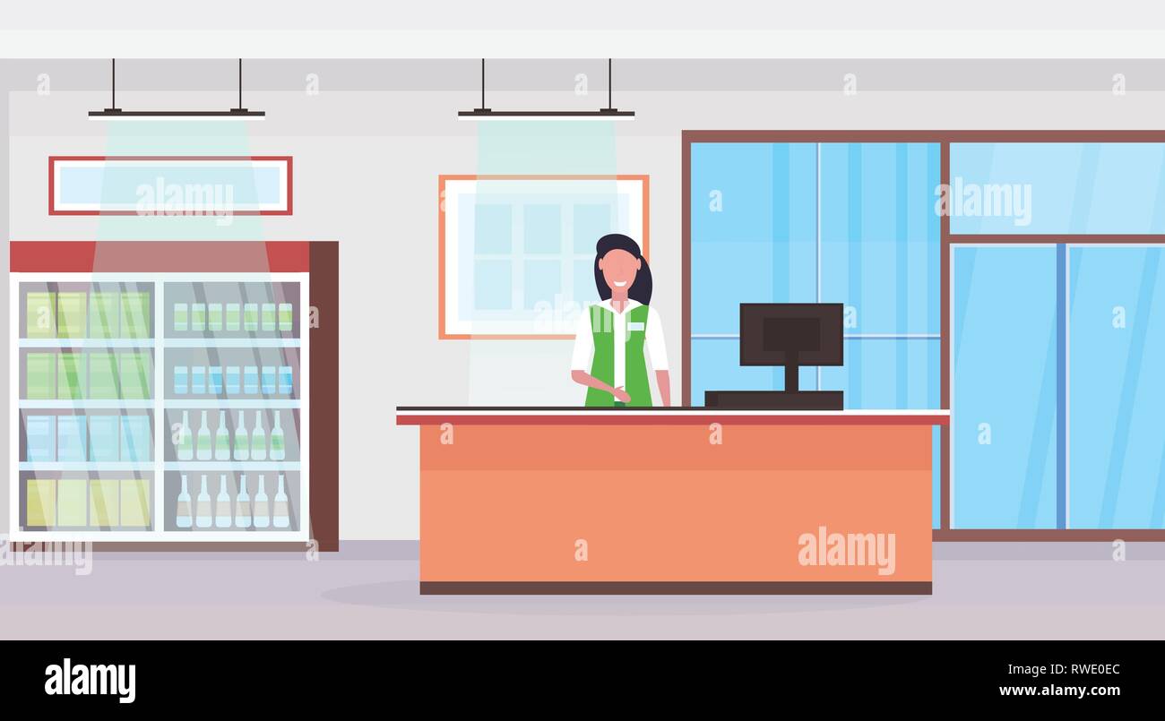 Staff checkout counter buy Stock Vector Images - Alamy