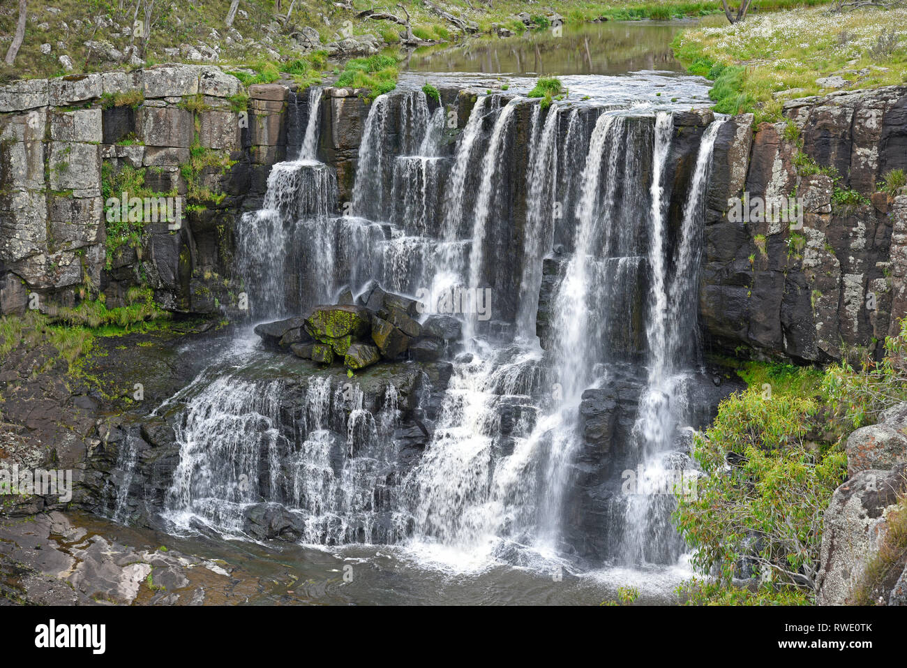 ebor waterfalls, at ebor, guy fawkes river, new south wales, australia ...