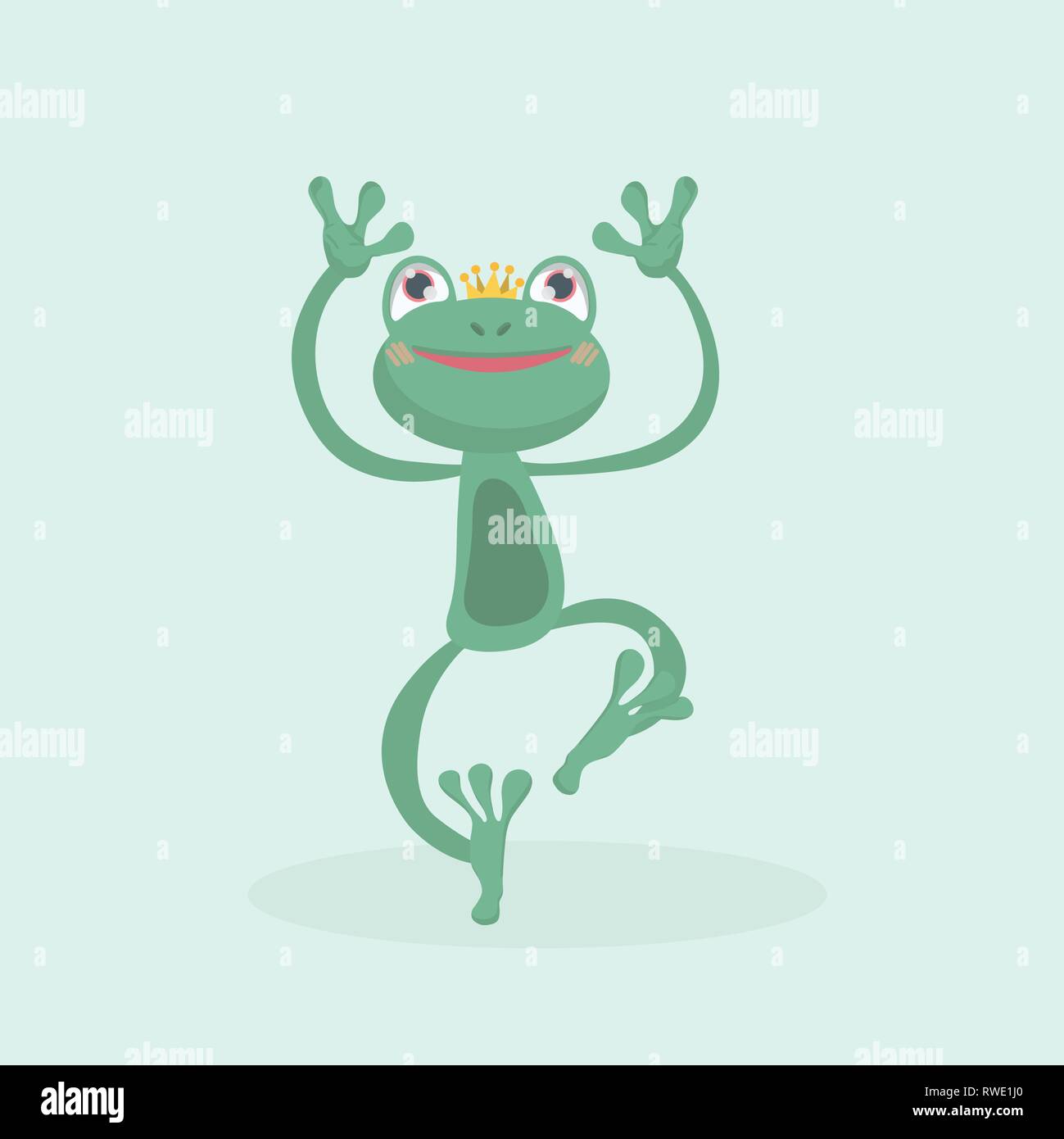Little frog. Vector illustration of a cute little frog Stock Vector ...