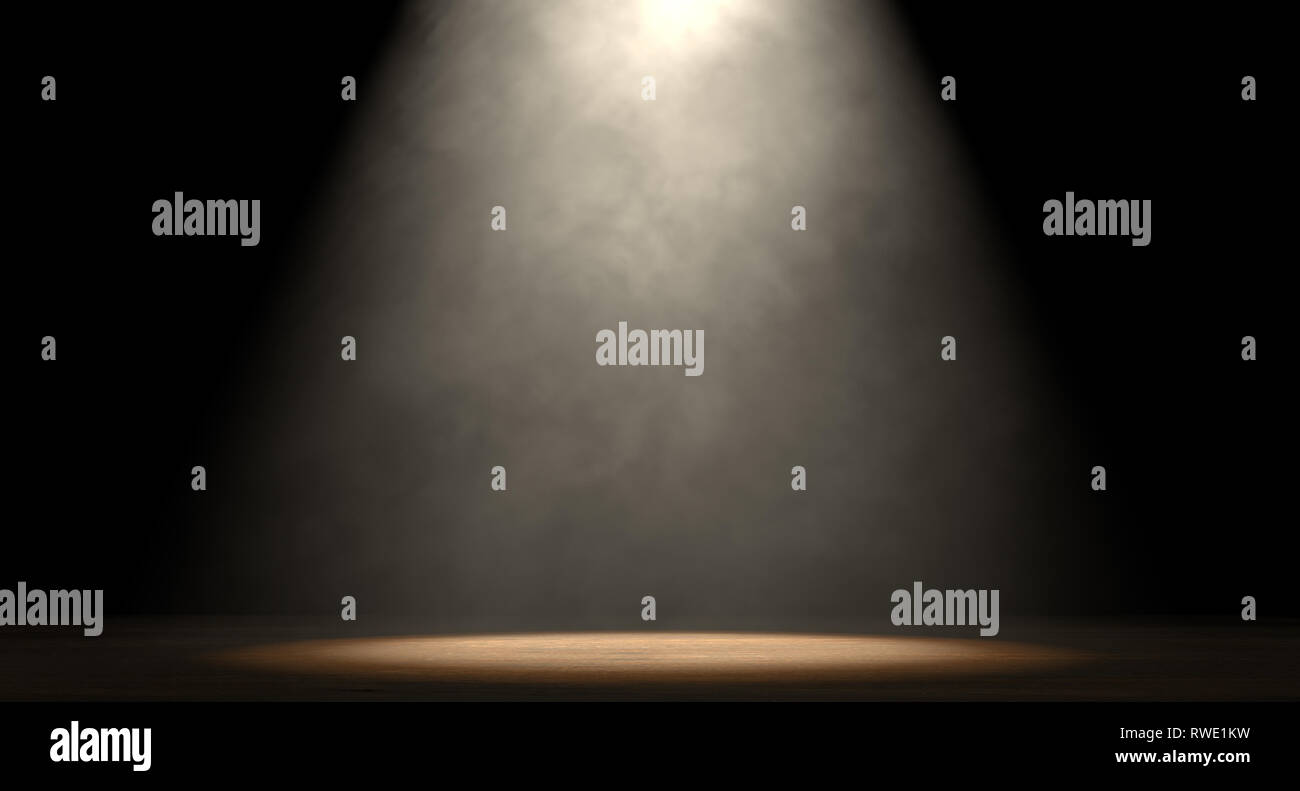 Single Spotlight On Stage