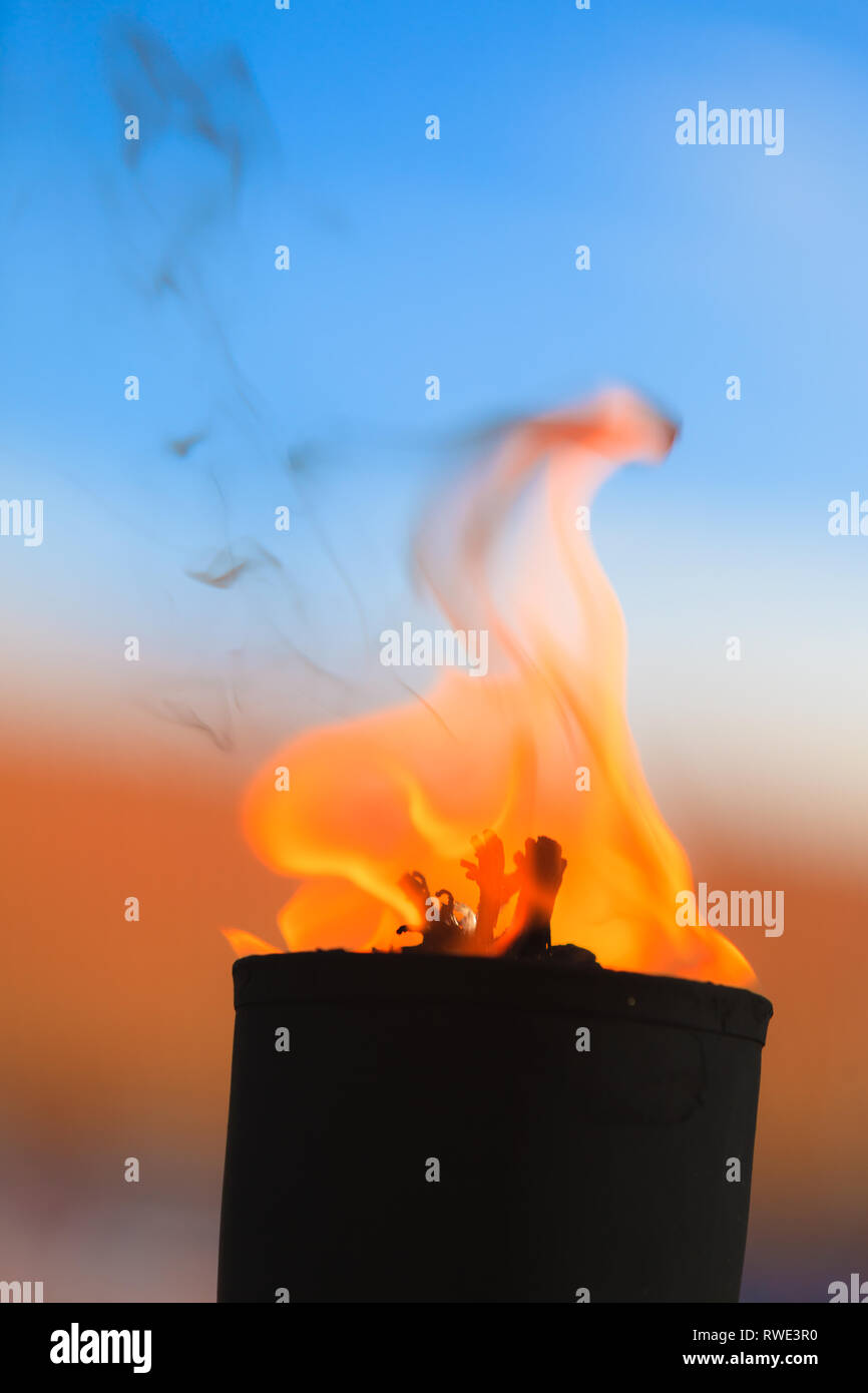 Movement of fire flame vigil light outdoor Stock Photo - Alamy