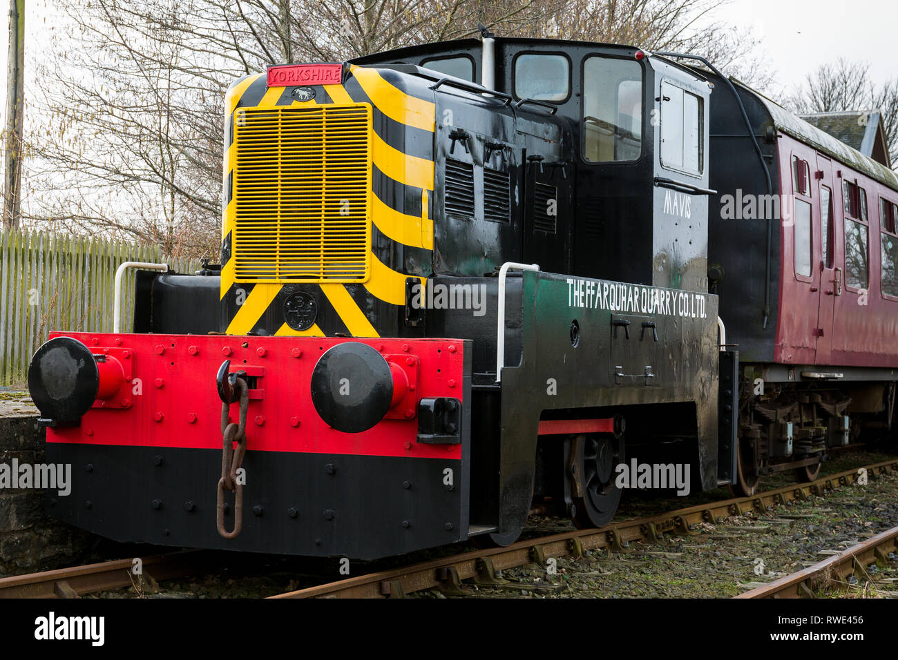 Diesel shunter engine. MAVIS., Caledonian Railways. Scotland UK Stock ...