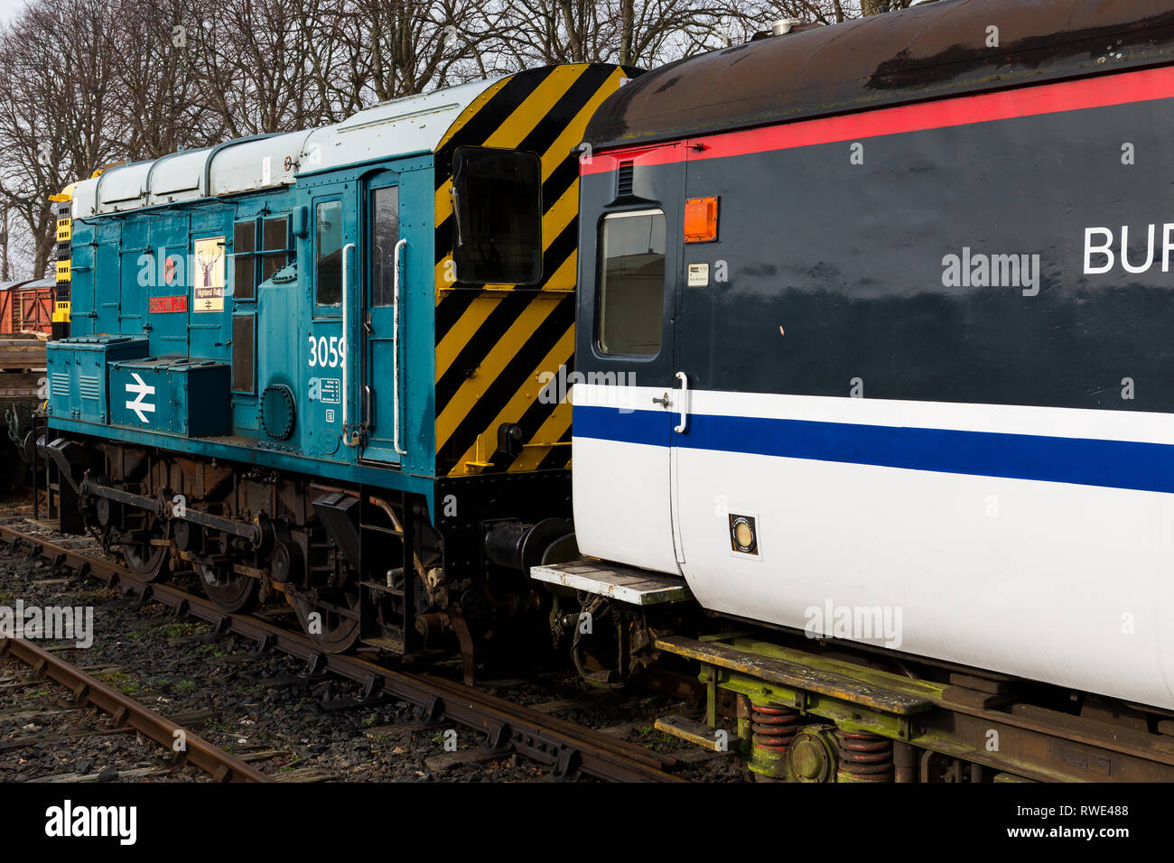 diesel shunter engine Caledonian Railway (Brechin) D3059 Brechin City. British Rail Class 08 ...