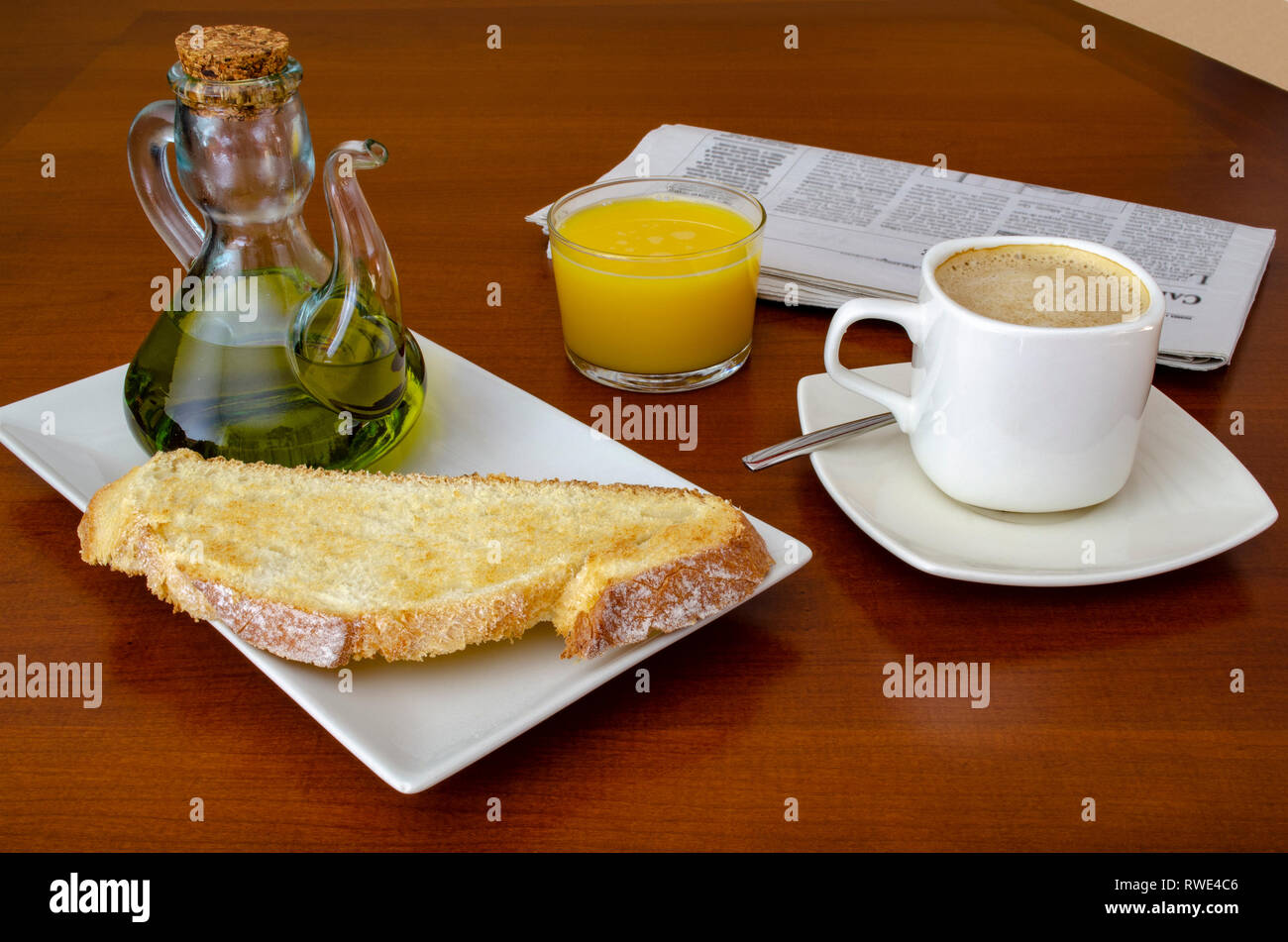 Traditional spanish breakfast hi-res stock photography and images - Alamy