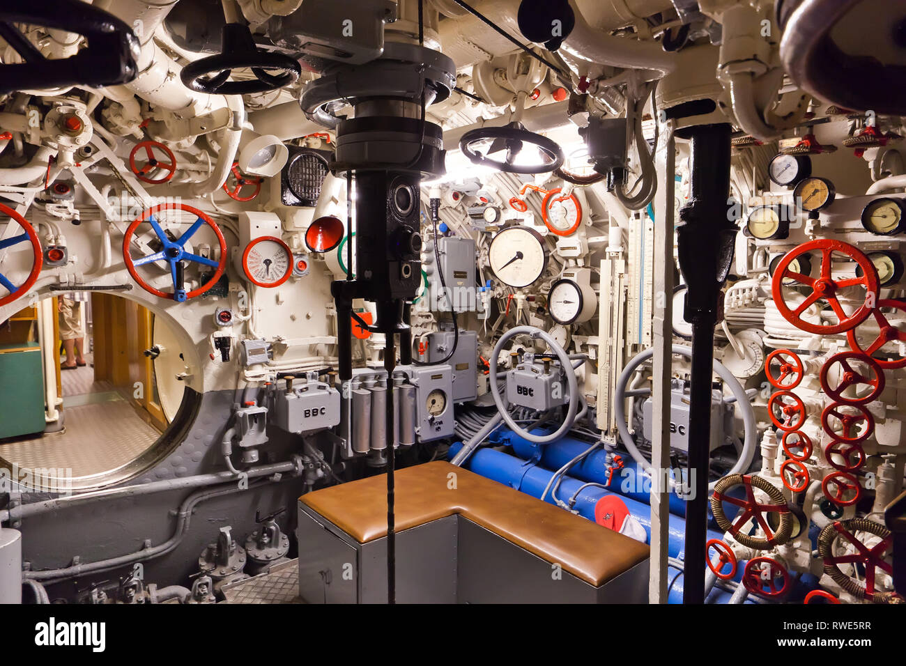 German world war 2 submarine type VIIC/41 - command center - ultra wide ...