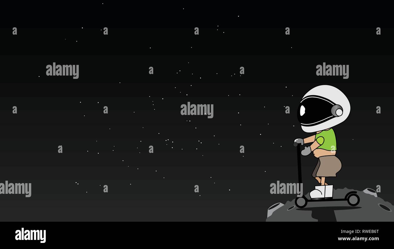 Astronaut in space - Editable layered illustration - Vector ...