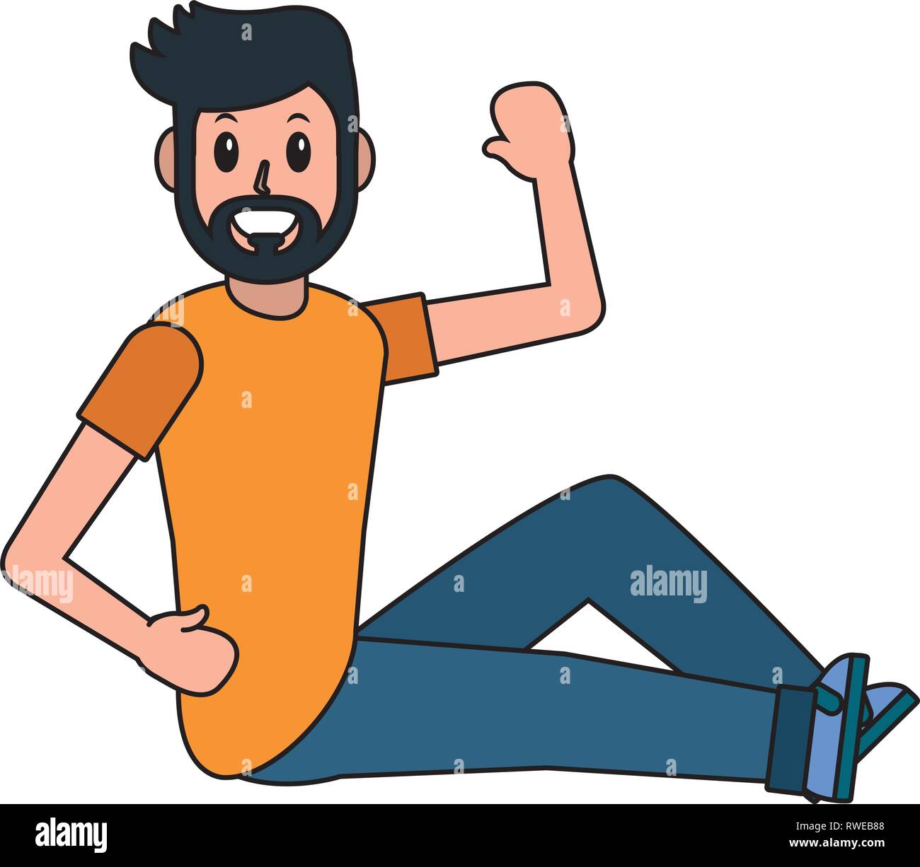 One handsome elegant young Stock Vector Images - Alamy