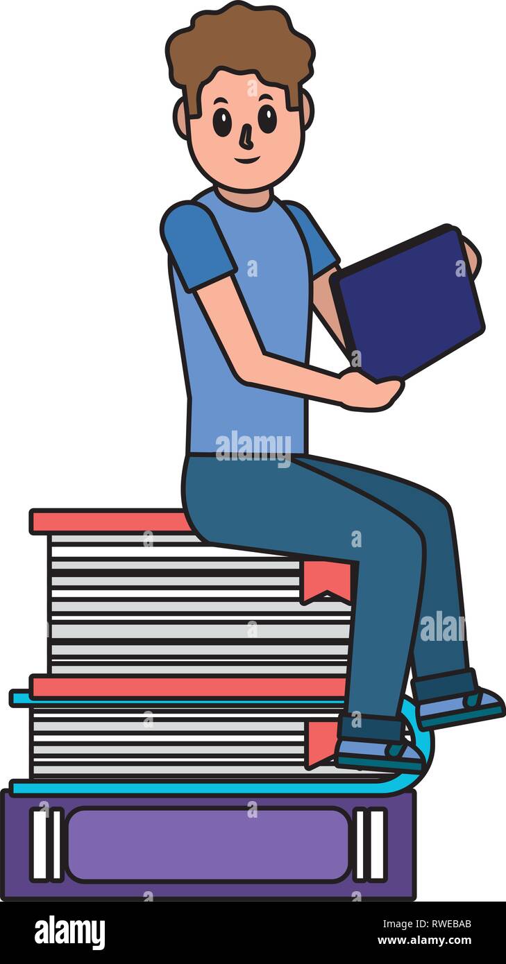 online education man cartoon Stock Vector Image & Art - Alamy