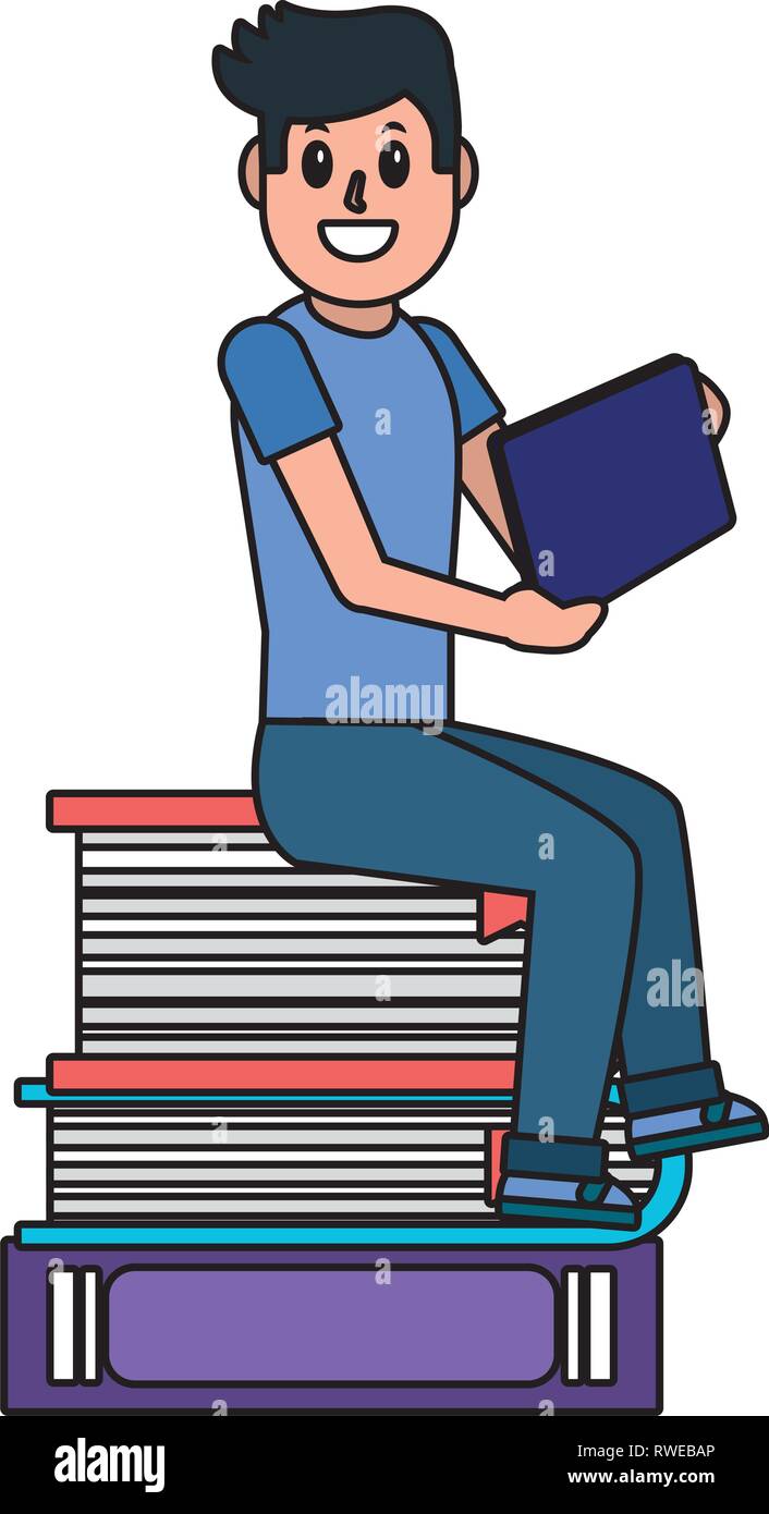 online education man cartoon Stock Vector Image & Art - Alamy