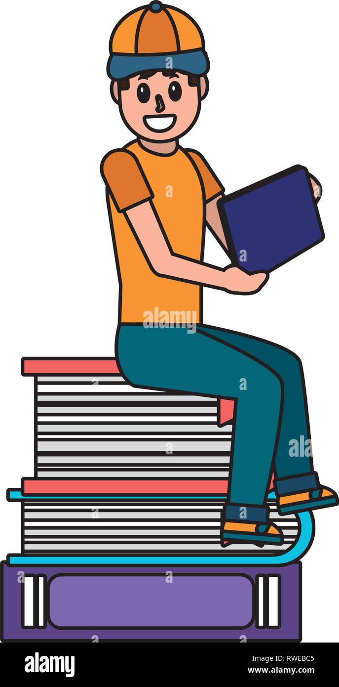 online education man cartoon Stock Vector Image & Art - Alamy