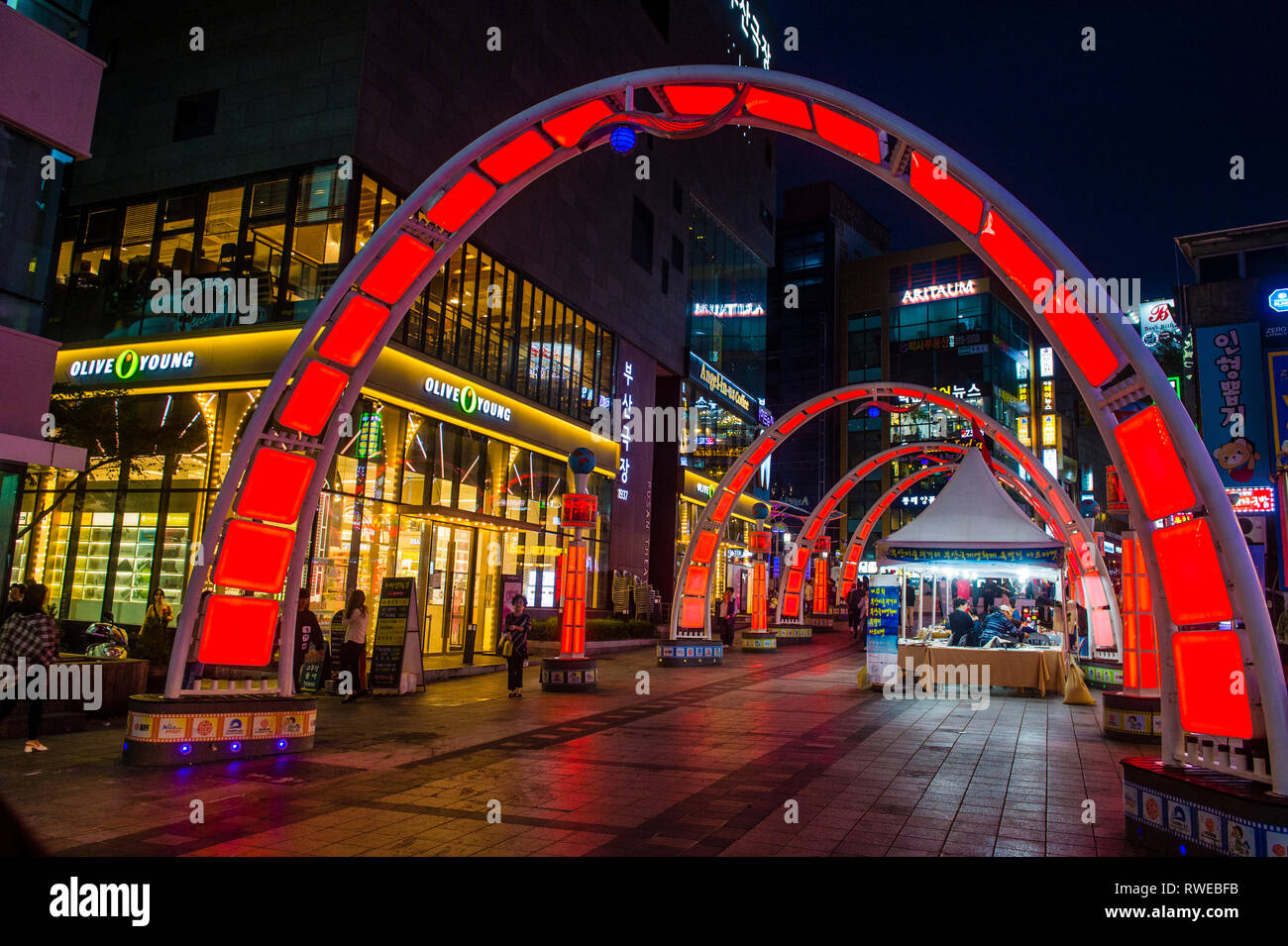 Busan International Film Festival(BIFF) Square in Busan, South Korea ...
