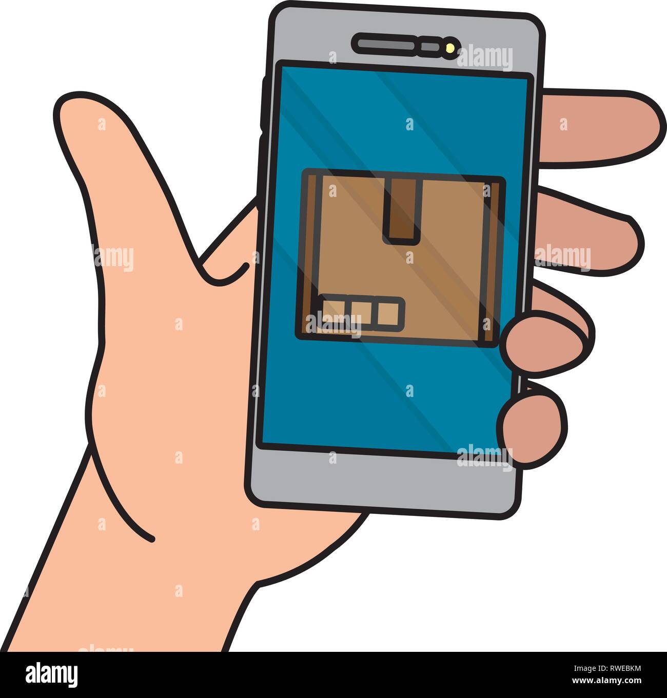 online delivery cartoon Stock Vector Image & Art - Alamy