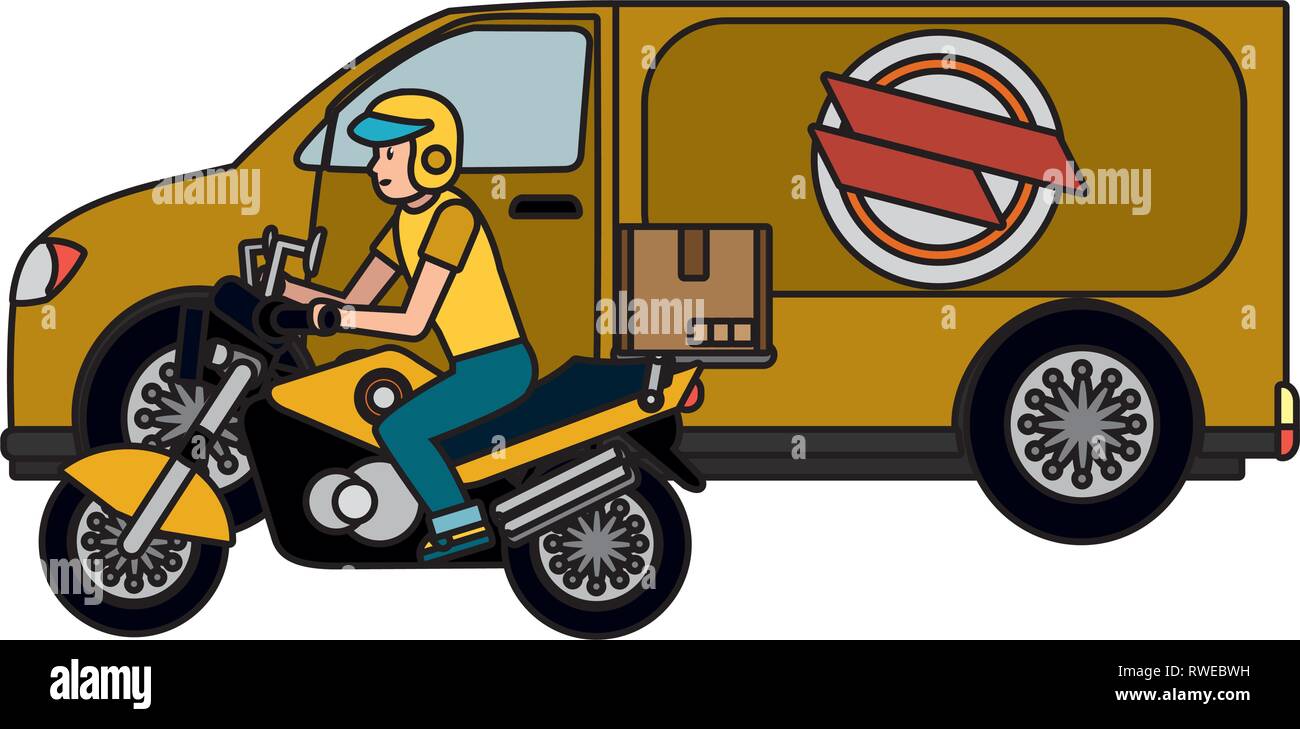 delivery service cartoon Stock Vector Image & Art - Alamy