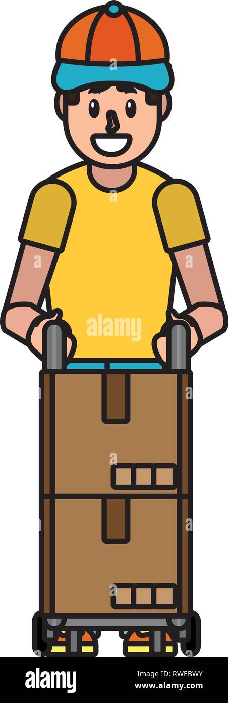 delivery service cartoon Stock Vector Image & Art - Alamy