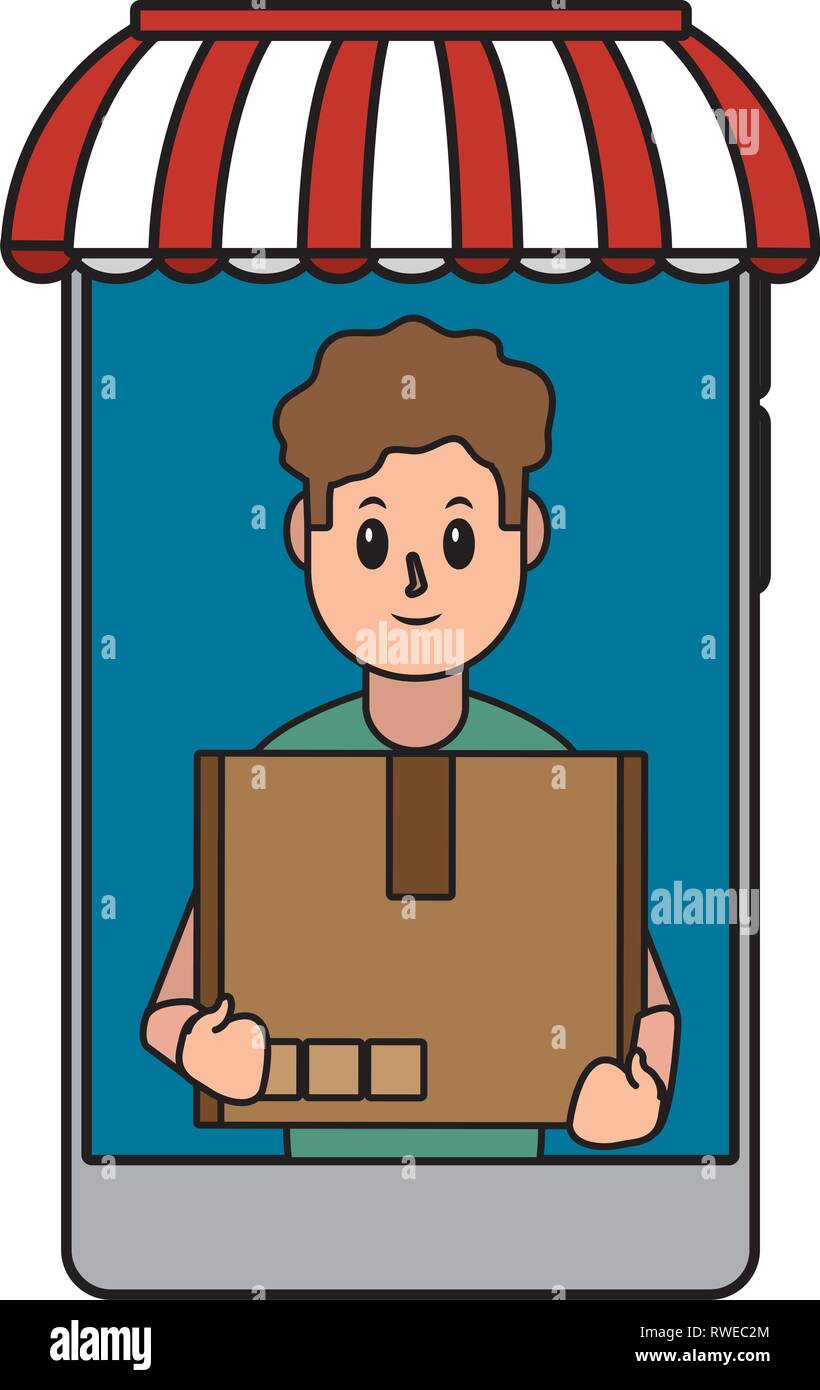 online delivery cartoon Stock Vector Image & Art - Alamy