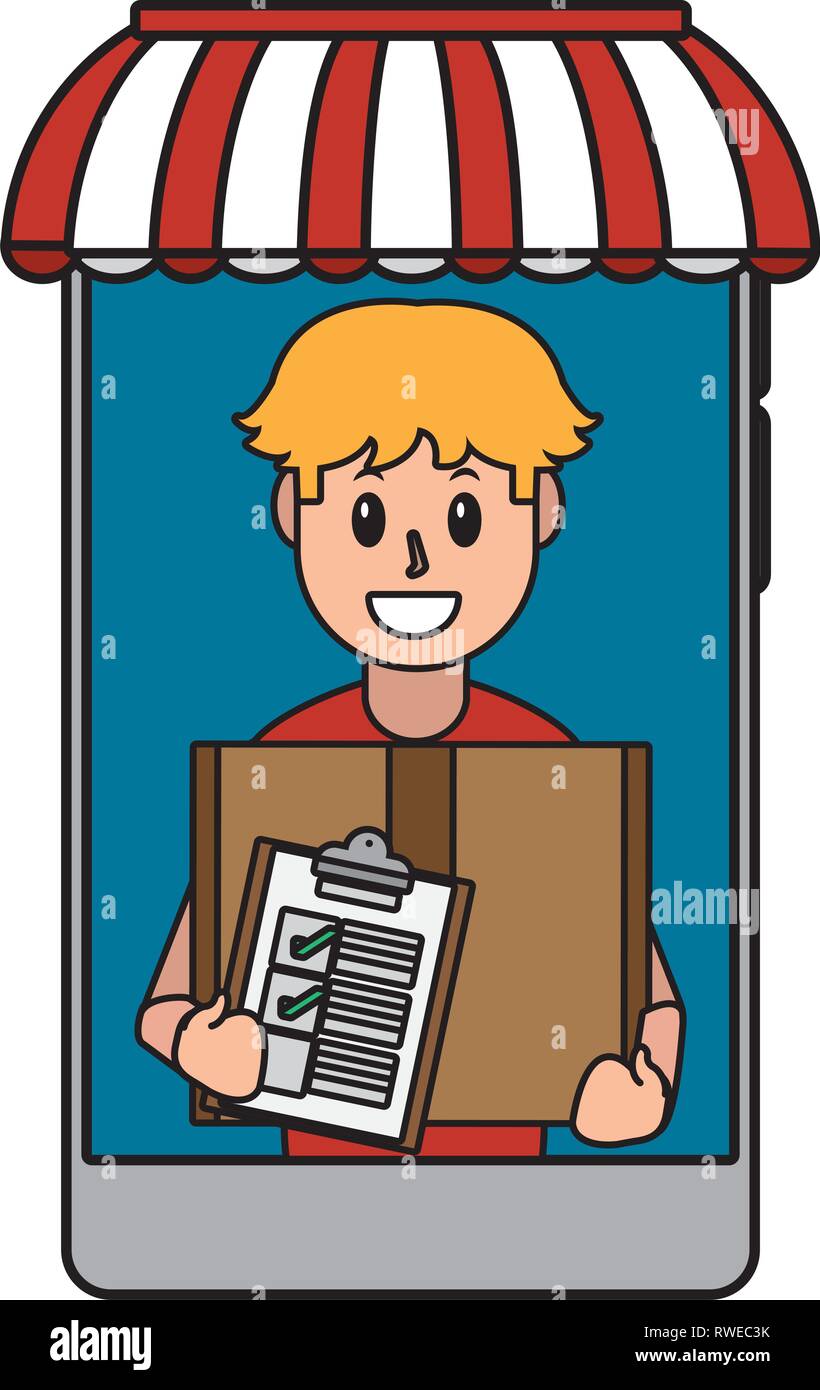 online delivery cartoon Stock Vector Image & Art - Alamy