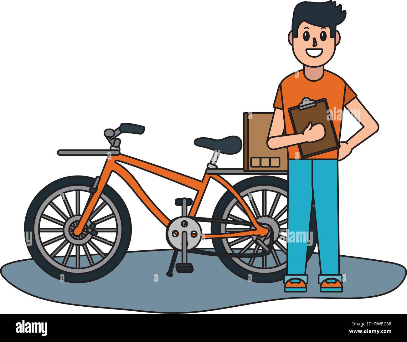 delivery service cartoon Stock Vector Image & Art - Alamy