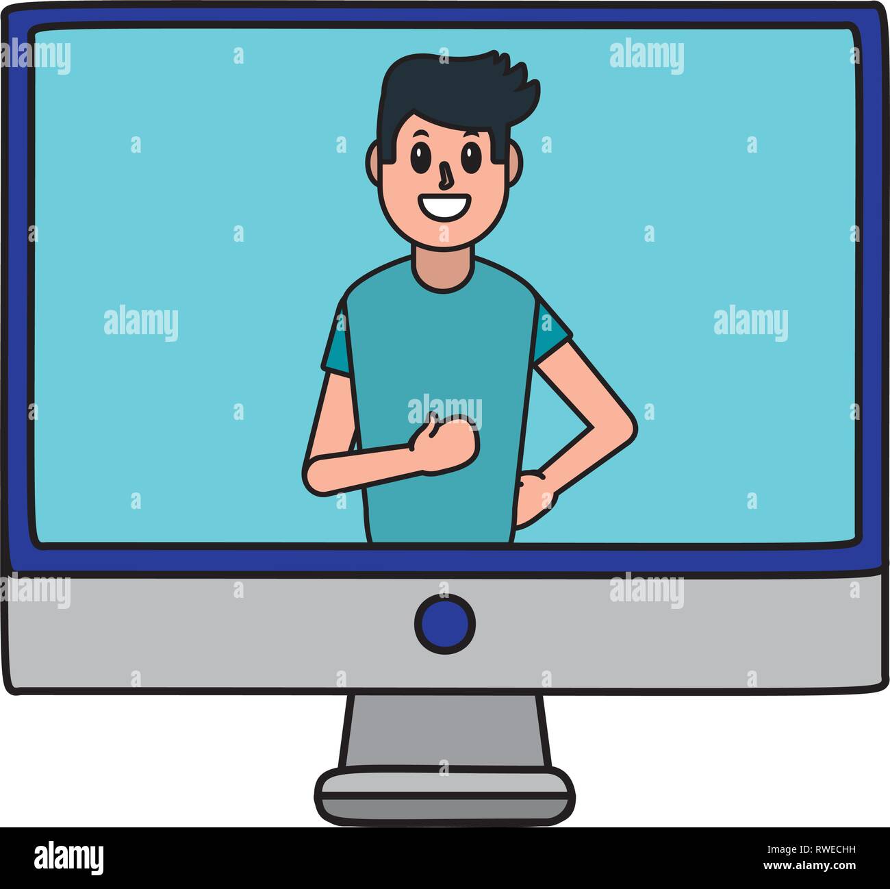 technology computer cartoon Stock Vector Image & Art - Alamy